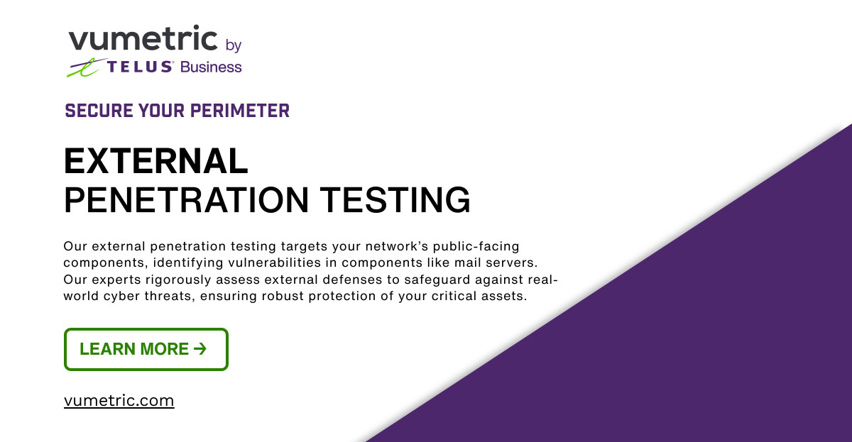 External Penetration Testing Services - Network Security - Vumetric